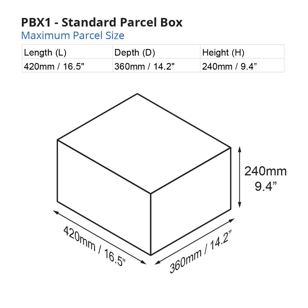 PBX1 - Standard Parcel Box (Black) | Penn Parcel Box